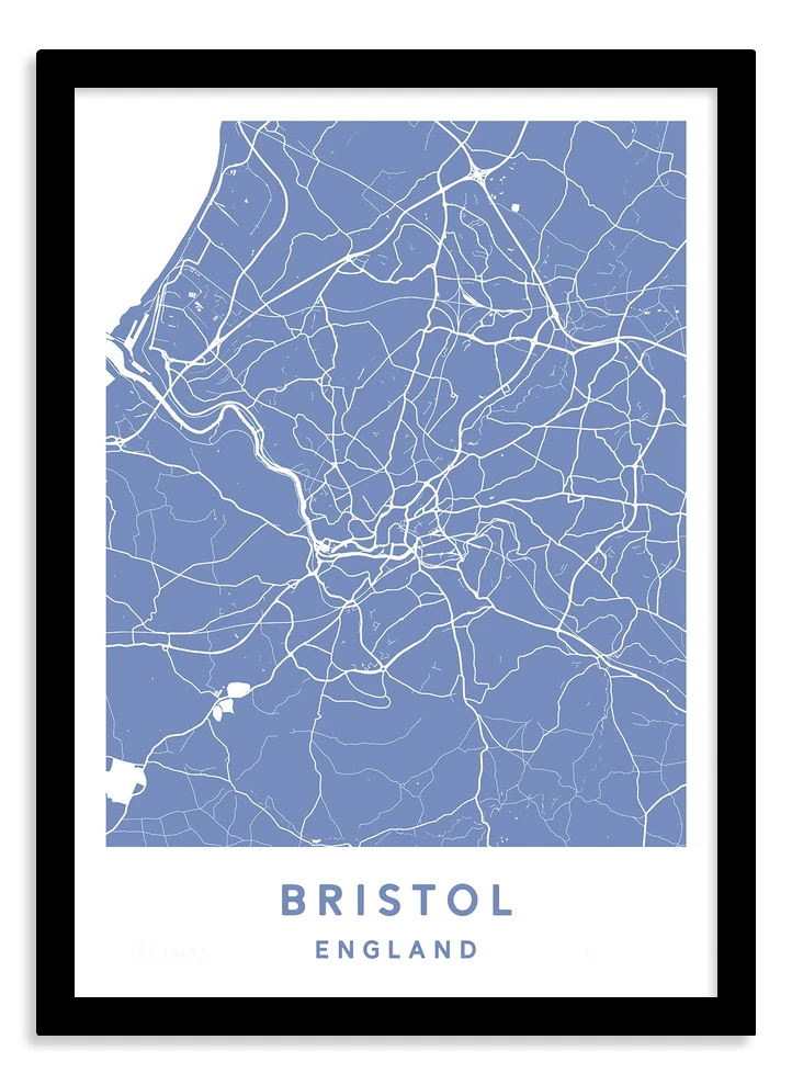 Bristol, England – Map print – Plume Prints
