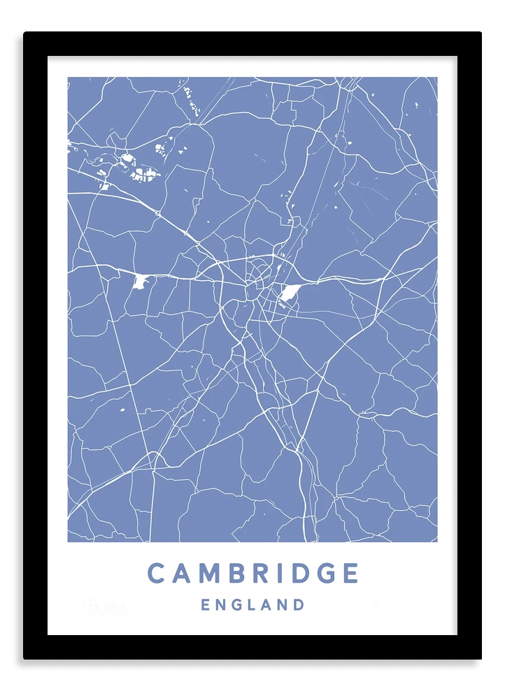 Cambridge, England – Map print – Plume Prints