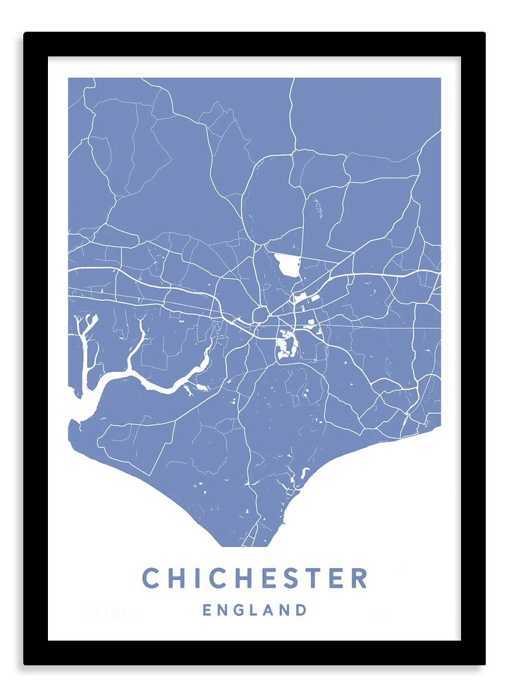 Chichester, England – Map print – Plume Prints