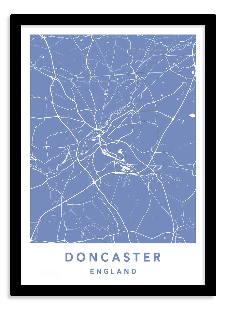 Doncaster, England – Map print – Plume Prints