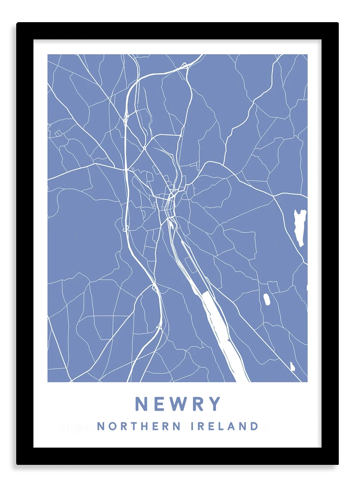 Newry, Northern Ireland – Map print – Plume Prints