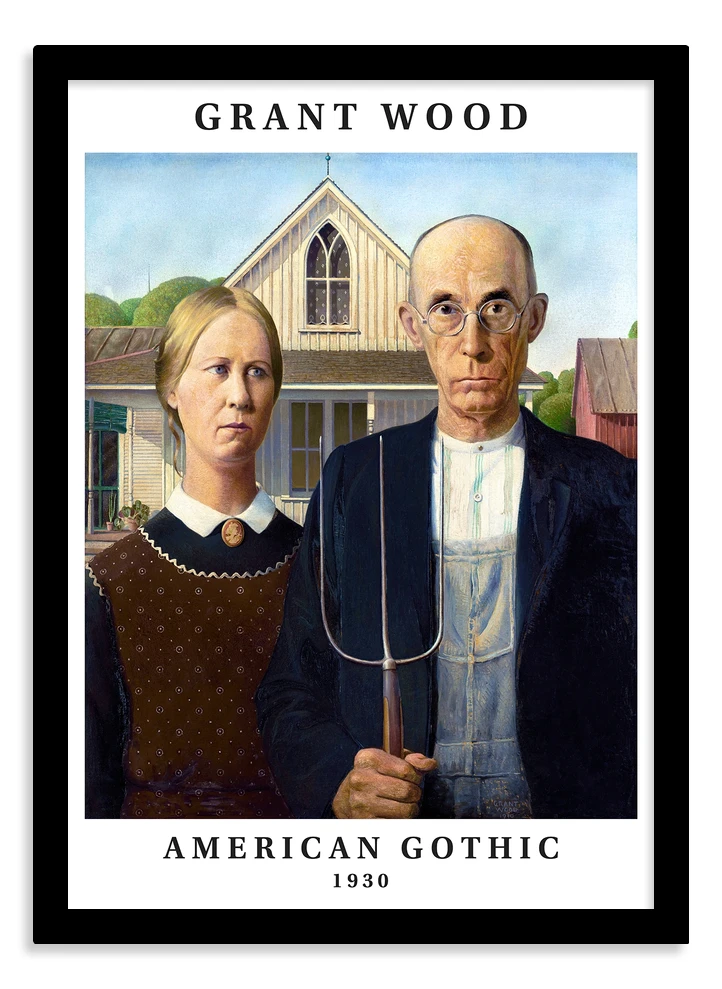 American Gothic – Grant Wood print – Plume Prints