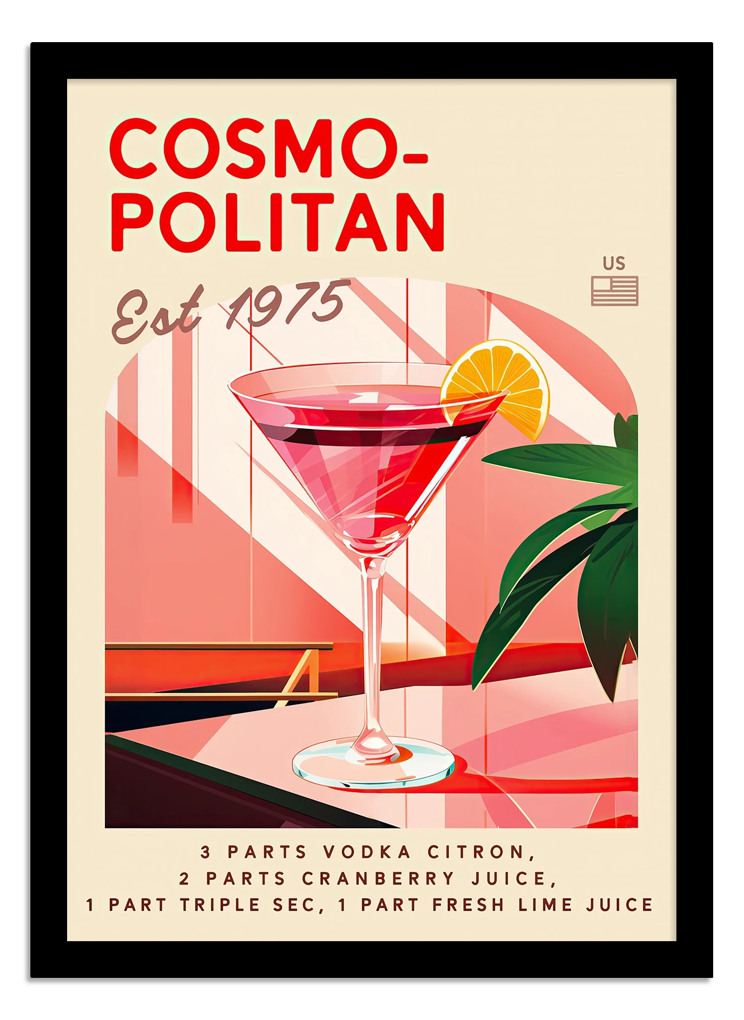 Cosmopolitan cocktail print – Plume Prints