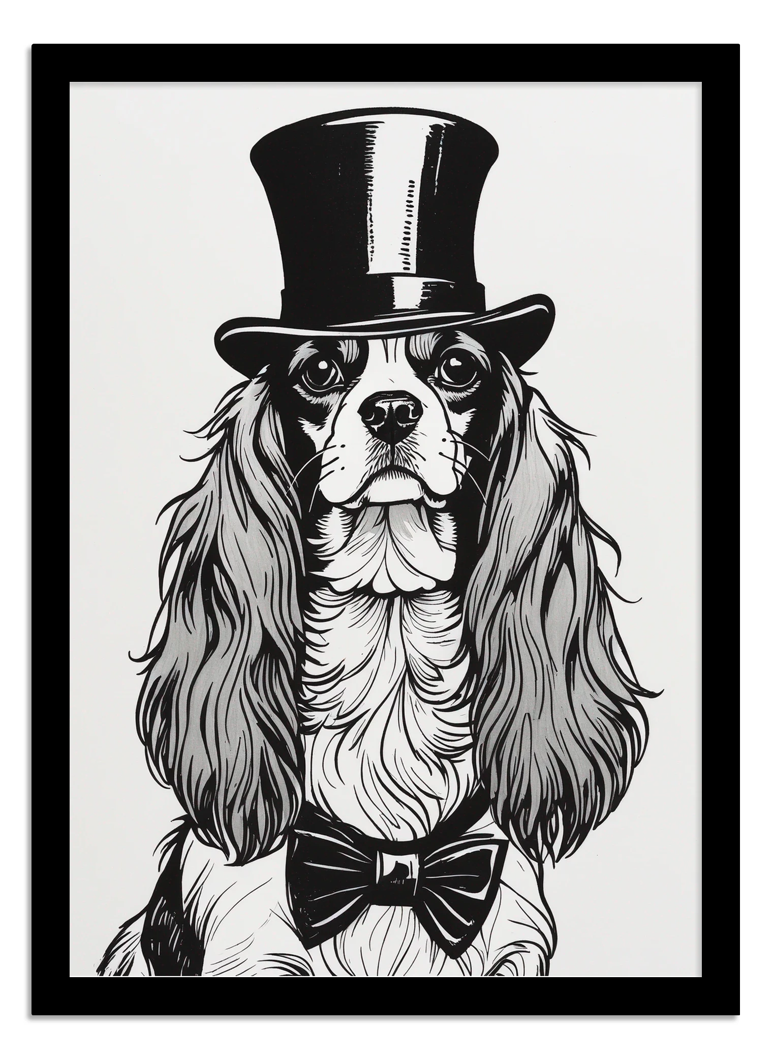 Formal Cavalier King Charles Spaniel print – Plume Prints