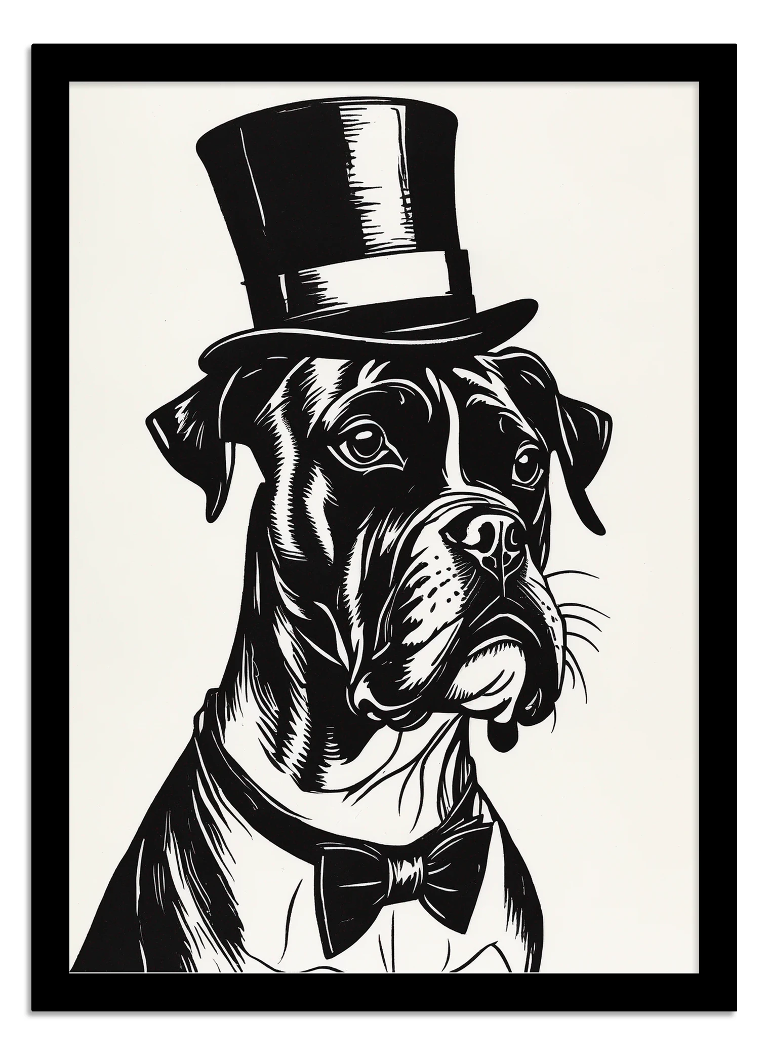 Formal Boxer dog print – Plume Prints