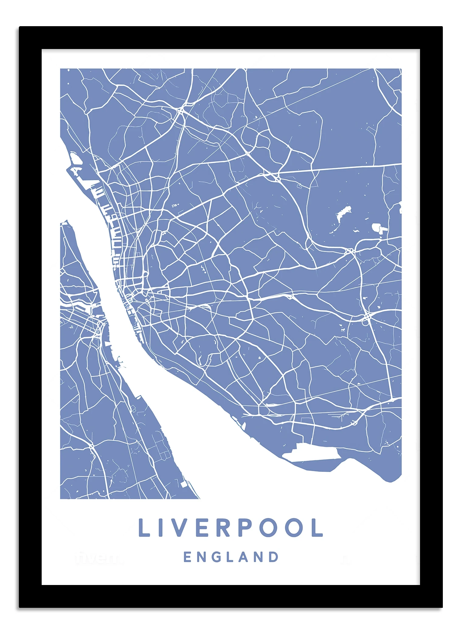 Liverpool, England – Map print – Plume Prints