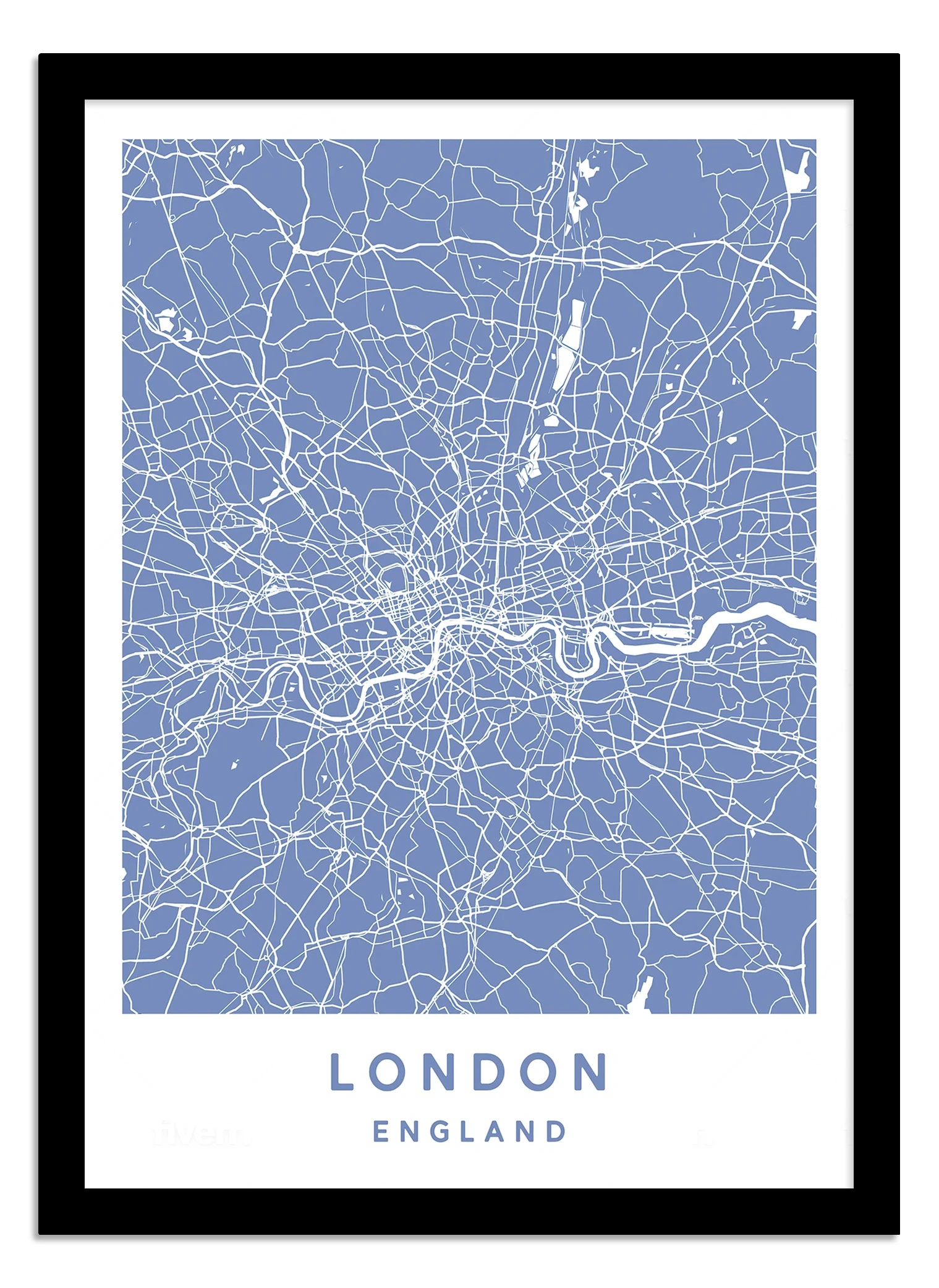 London, England – Map print – Plume Prints