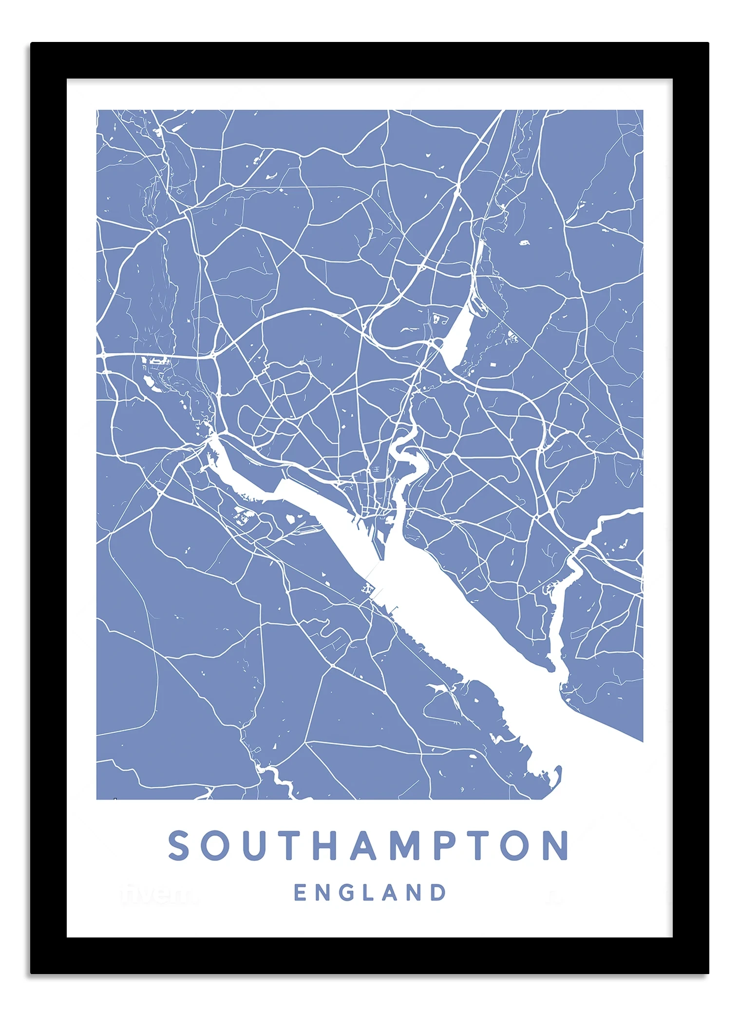 Southampton, England – Map print – Plume Prints