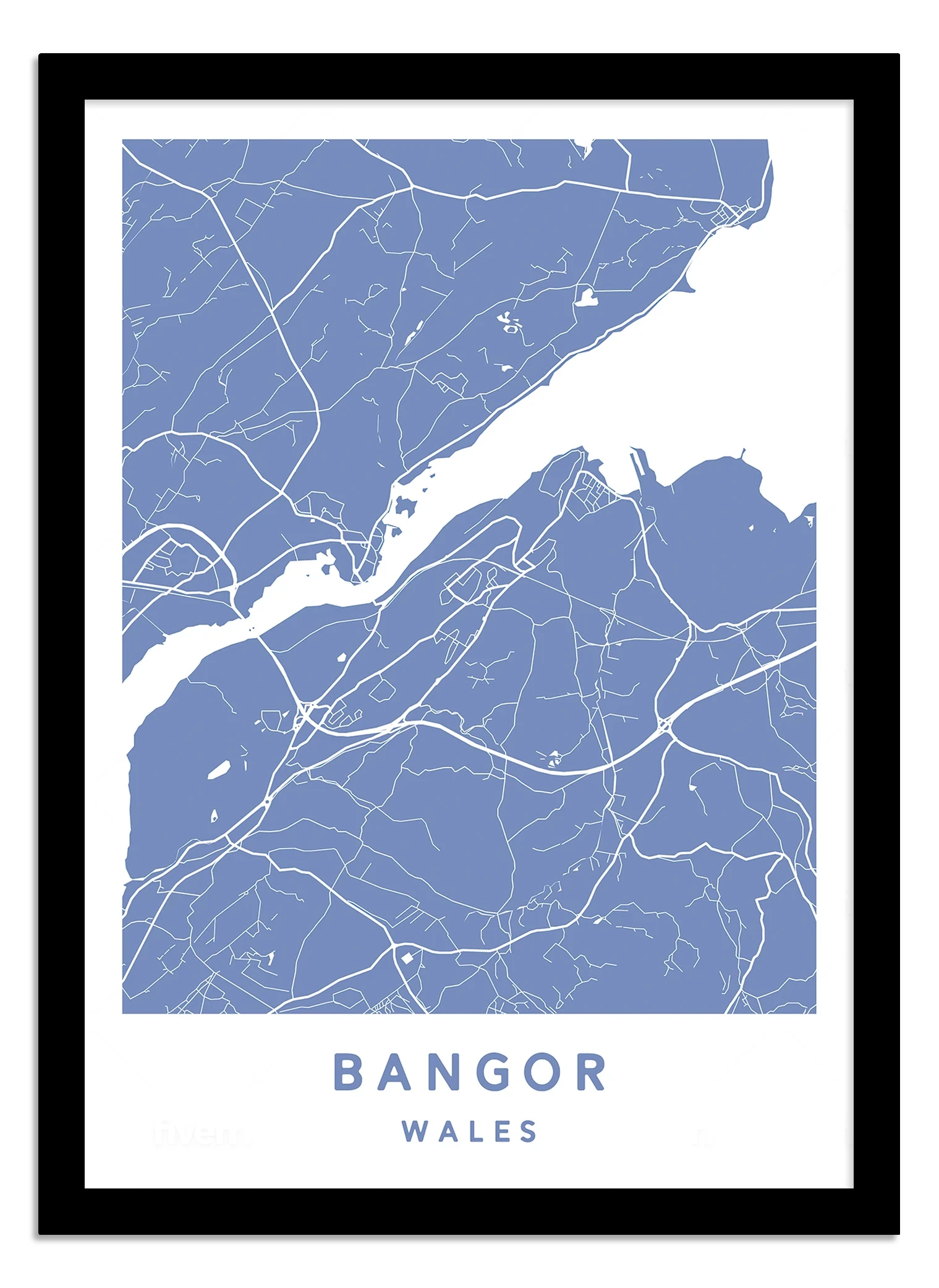 Bangor, Wales – Map print – Plume Prints