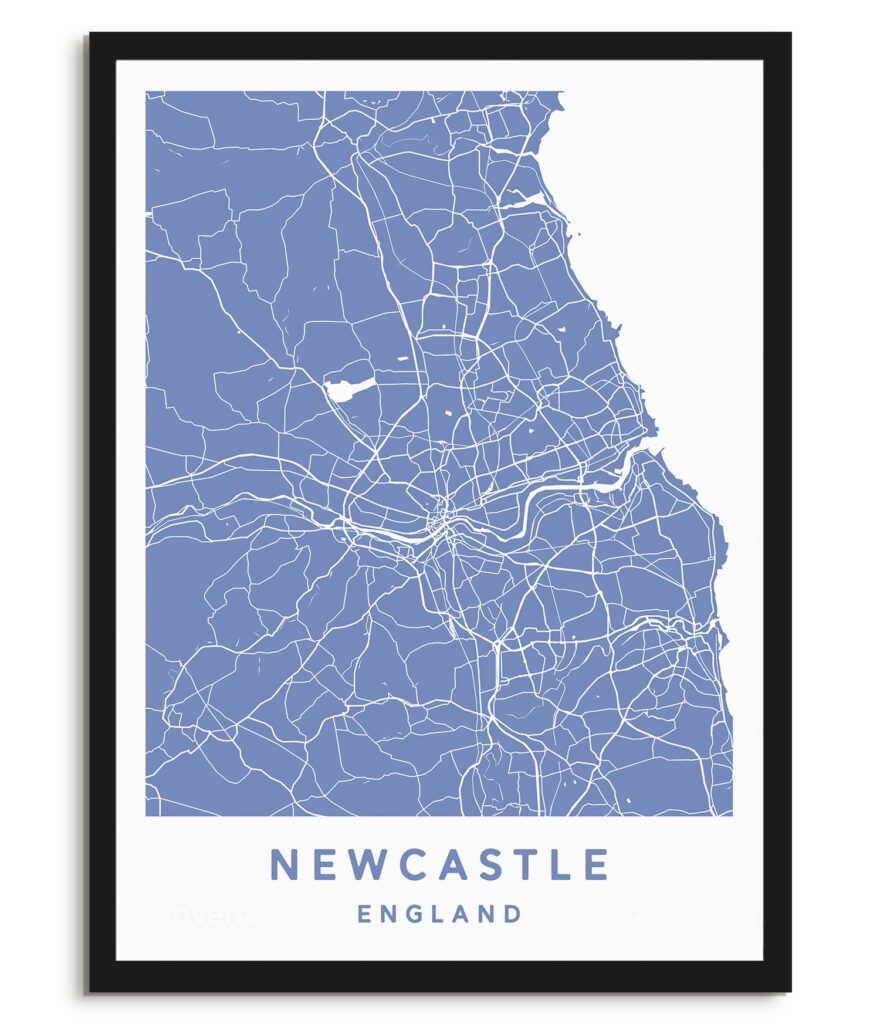 Newcastle, England – Map – Plume