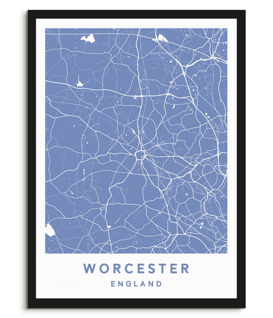 Worcester, England – Map – Plume